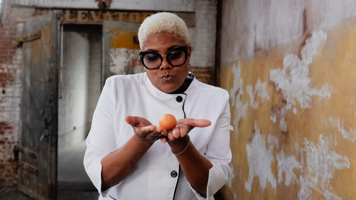 Q & Egg + “Eggs in Southern Purgatory with White Cheddar Cheese Grits ...